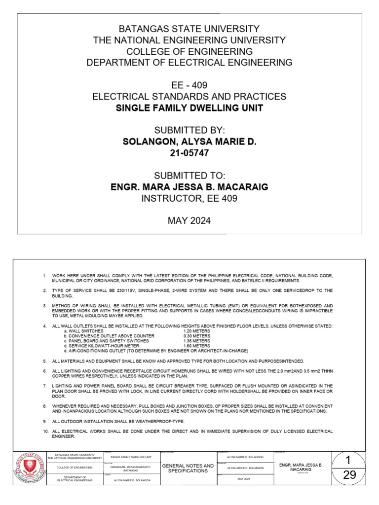 Esp Final Proj | PDF | Electrical Wiring | Electrical Engineering