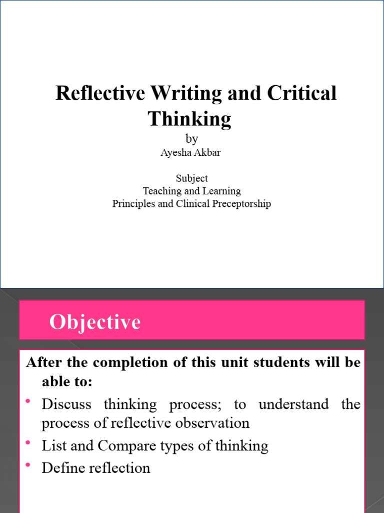 Reflective Writing in Nursing Education | PDF | Critical Thinking | Thought