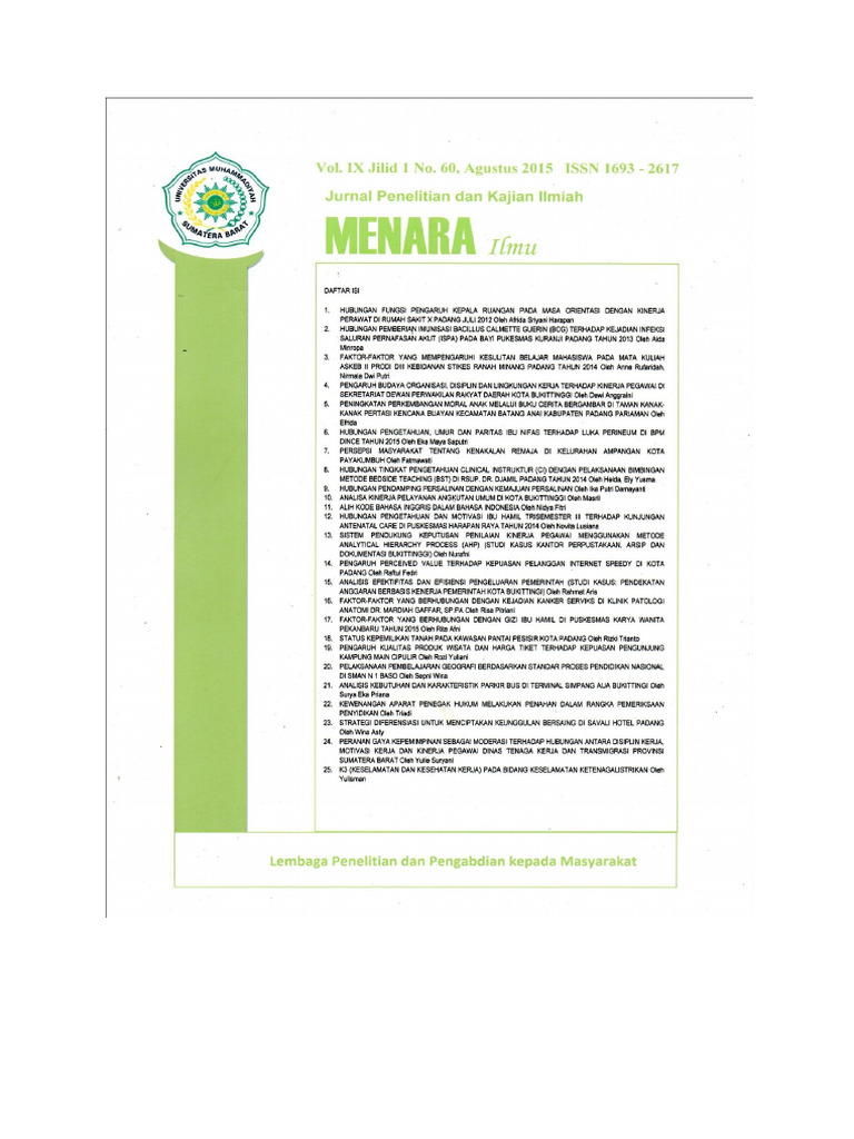 Jurnal Menara Ilmu | PDF