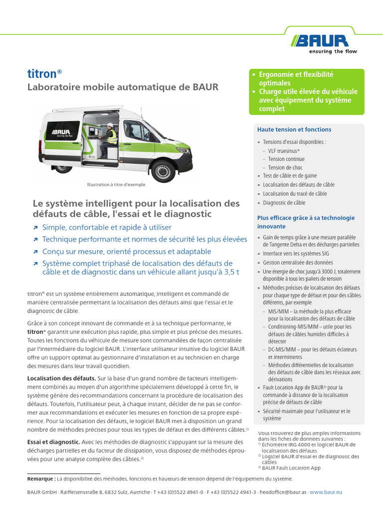 DS - Automatic Cable Test Van - Titron - BAUR - FR-FR | PDF ...