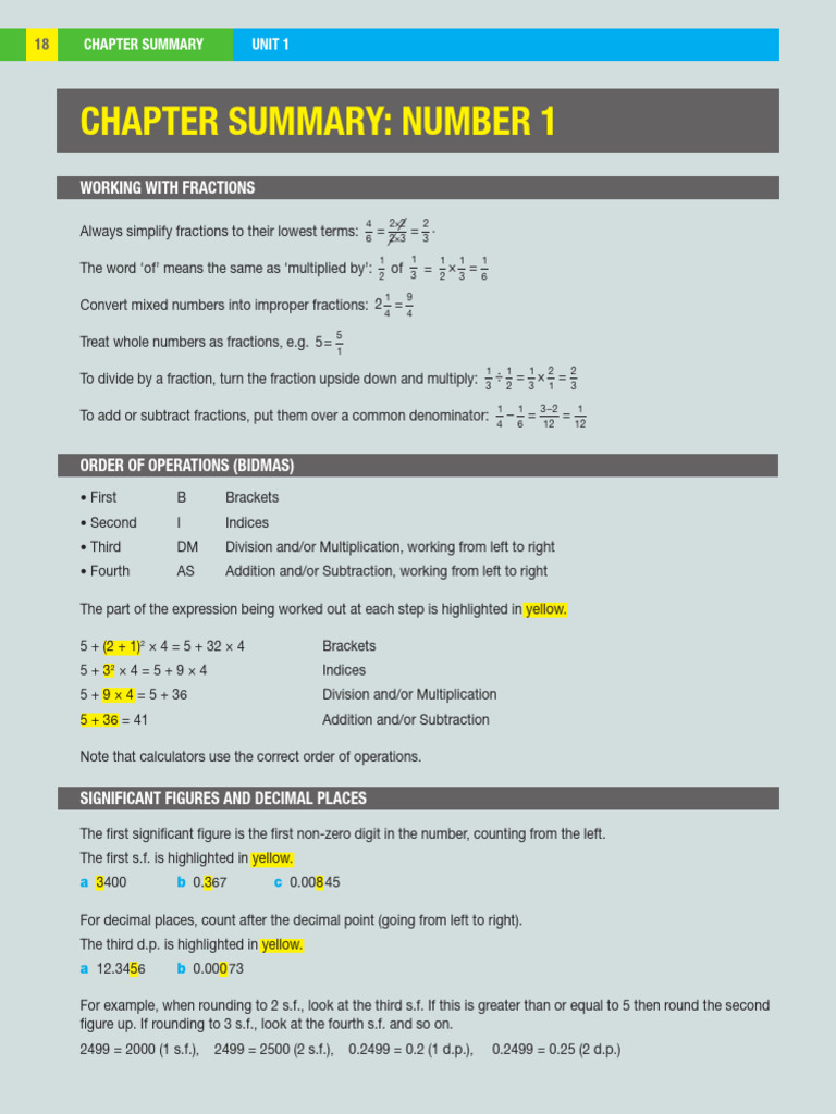 Edexcel 1. Number | PDF | Mathematical Notation | Elementary Mathematics