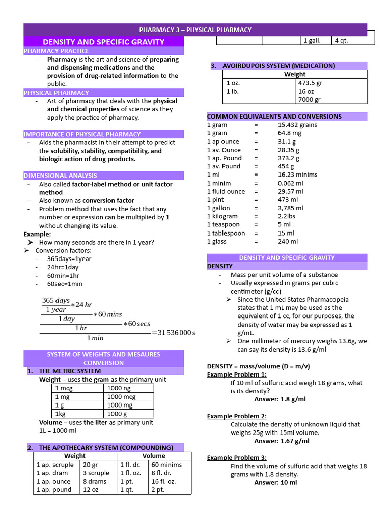 DENSITY AND SPECIFIC GRAVITY | PDF | Ounce | Density