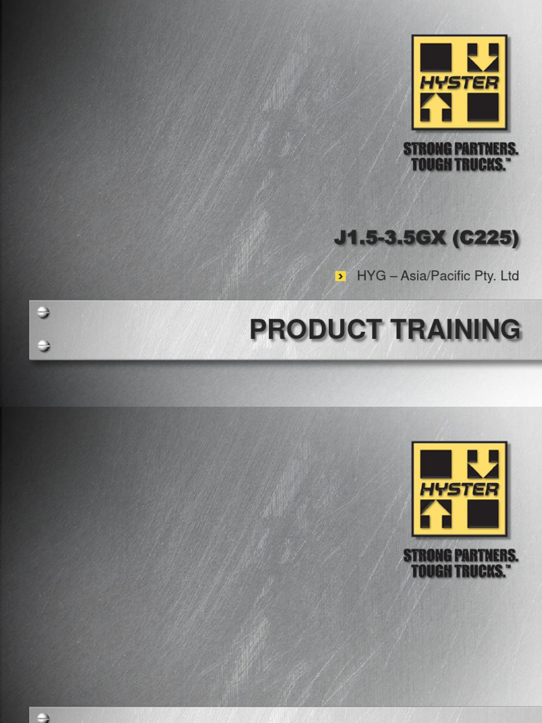 05 - Hyster - SN j1.5 3.5gx c225 Product Training | PDF | Truck | Axle