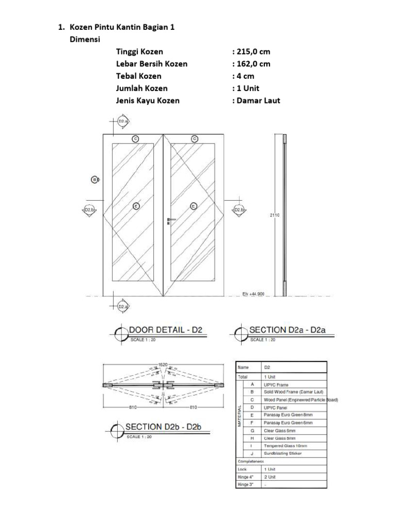 Order Kozen Pintu | PDF