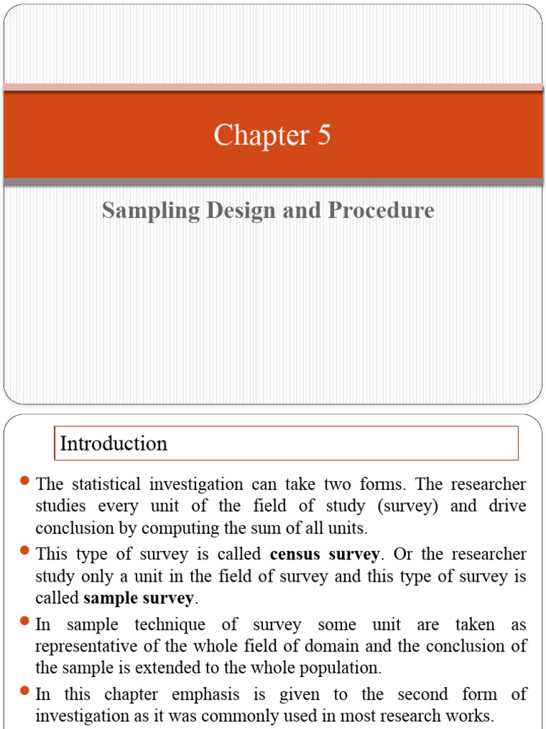 Chapter 5 | PDF | Sampling (Statistics) | Stratified Sampling