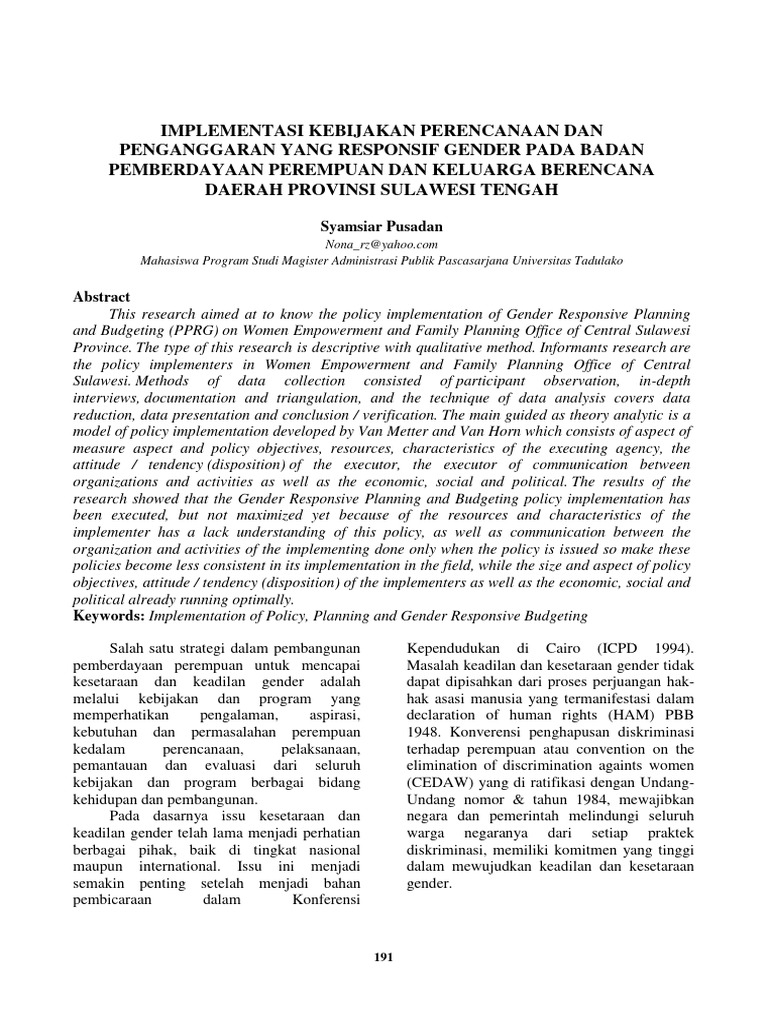 ID Implementasi Kebijakan Perencanaan Dan P | PDF | Karier & Perkembangan | Pengembangan Diri