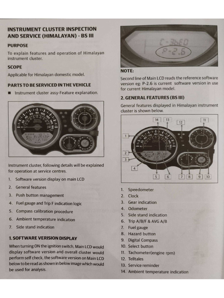 Himalayan Speedo Meter Functions | PDF