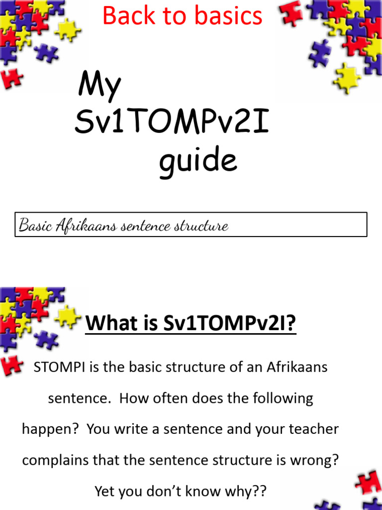 Stompi Back To Basics - Engelse Weergawe | PDF | Verb | Part Of Speech
