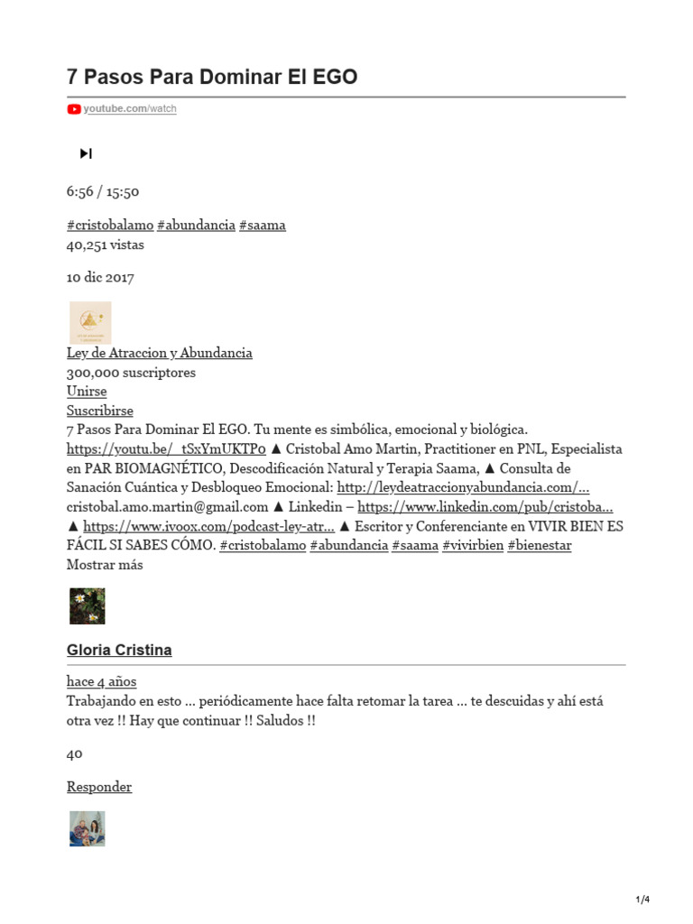 7 Pasos para Dominar El EGO | PDF | Conceptos psicologicos | Cognición