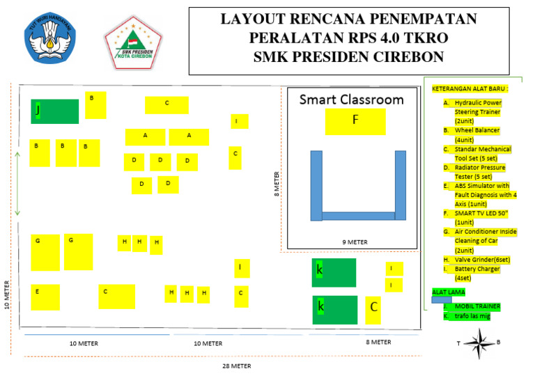 Layout Penempatan ALAT SMK Presiden | PDF | Vehicles | Vehicle Technology