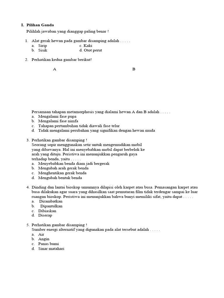 Soal AM IPA | PDF | Kajian Bahasa Asing | Sains & Matematika
