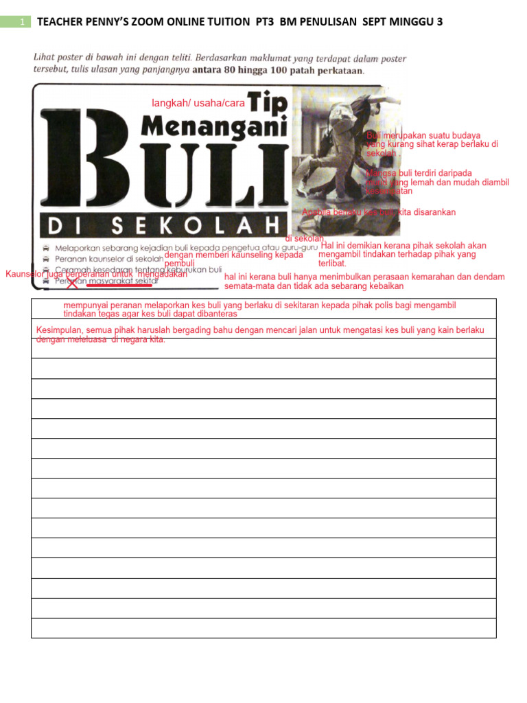 BM PT3 Penulisan Ulasan Dan Ringkasan Sept Minggu 3 | PDF