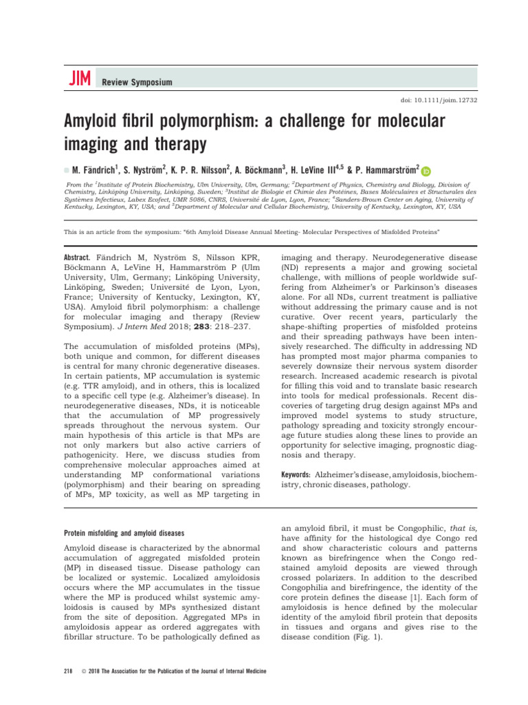 AmylopidPolymorphism - Journal of Internal Medicine - 2018 - F Ndrich ...