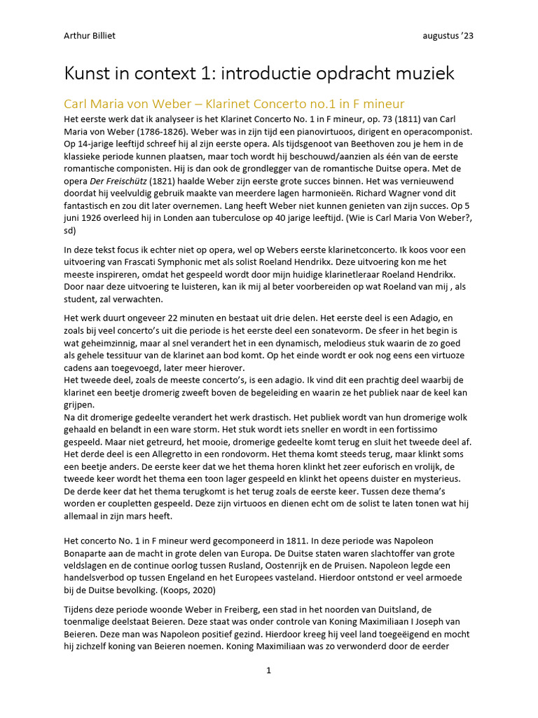 Werkstuk Kunst in Context 1 | PDF