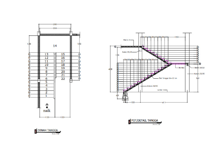 Denah Dan Detail Tangga | PDF