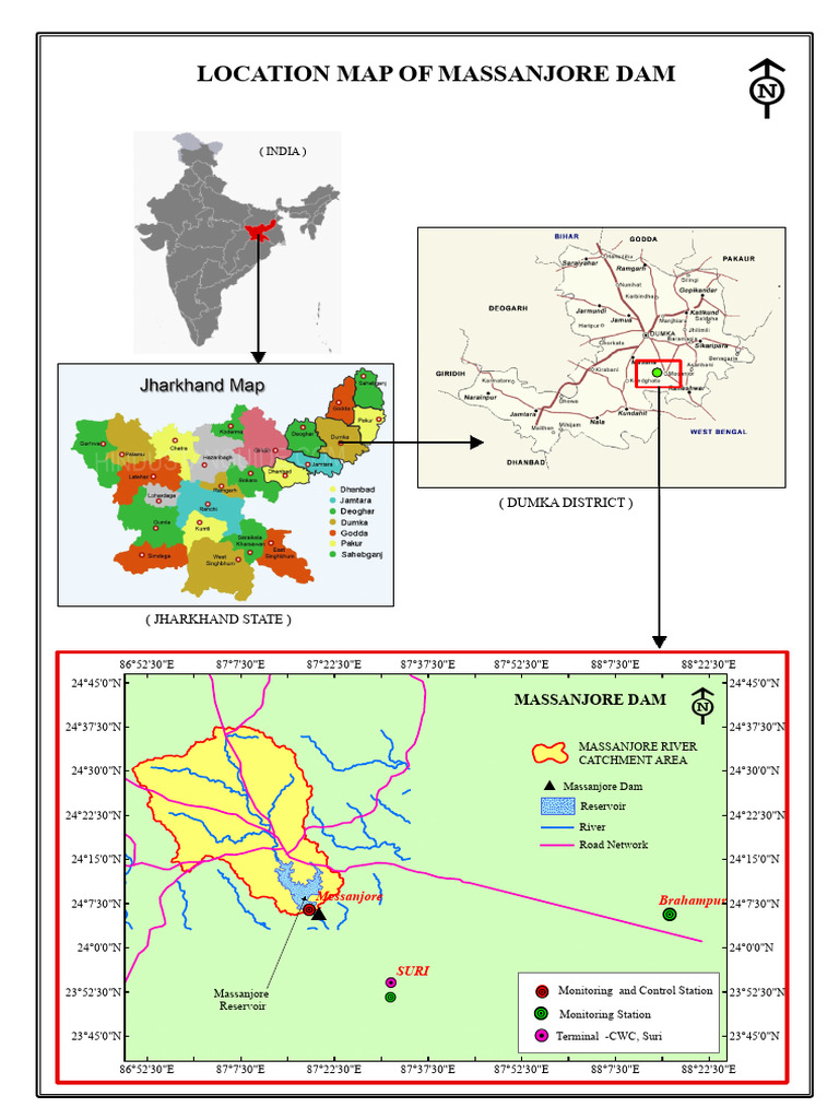 Massanjore Dam Location Map | PDF | Water And The Environment | Landscape