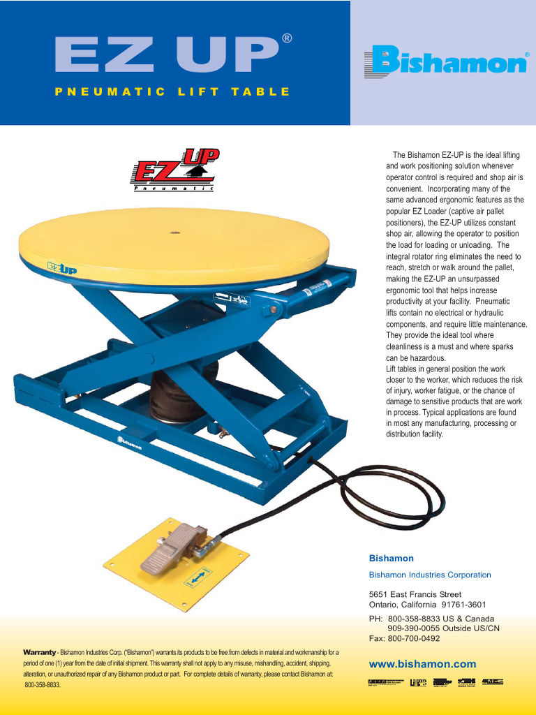 Lift-Table-EZ-UP-EZU | PDF | Pallet | Valve