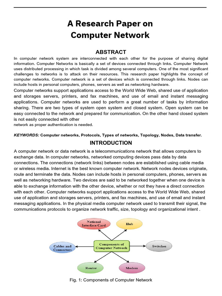 Research Paper.pdf | PDF | Network Topology | Computer Network