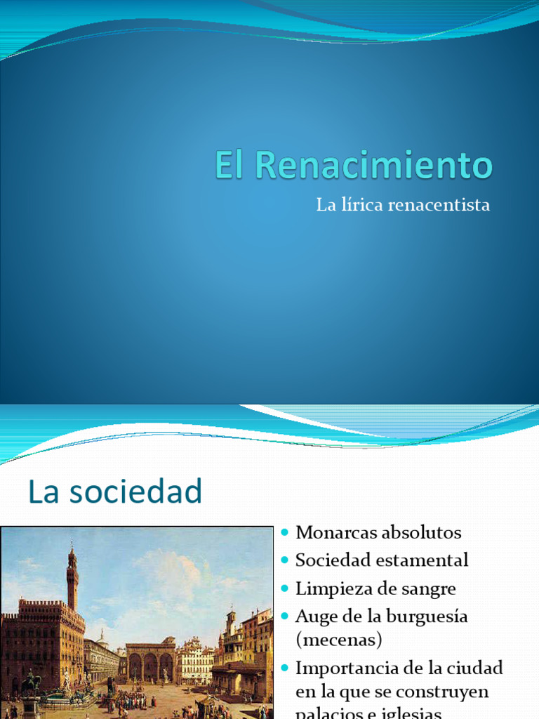 La Lírica en El Renacimiento | Descargar gratis PDF | Renacimiento | Poesía