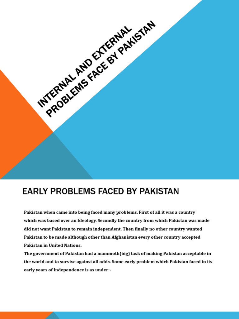 Problems Faced by Pakistan and Kashmir Dispute | PDF | Kashmir | Pakistan