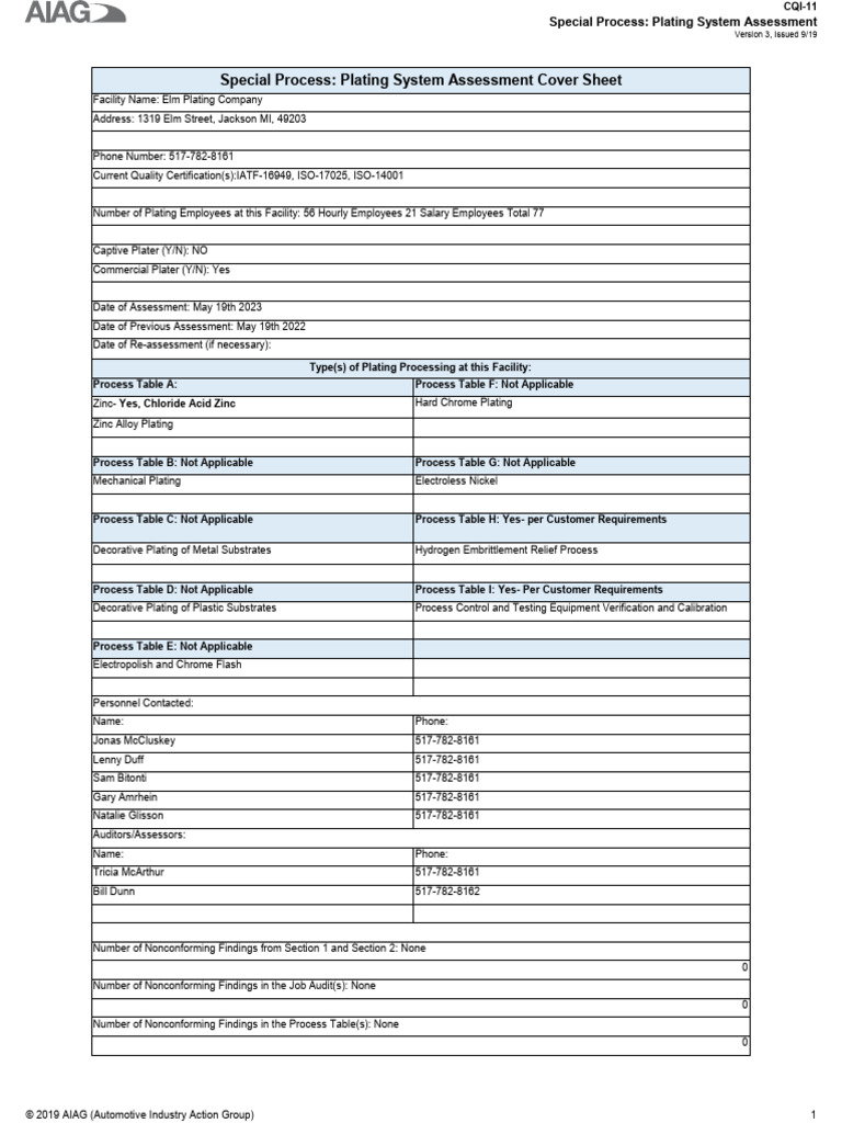 Cqi 11 2023 | PDF | Specification (Technical Standard) | Business