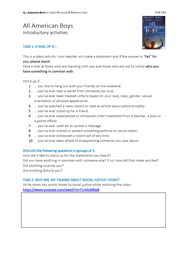 All - American - Boys - Intro - Activities - Keys | PDF ...