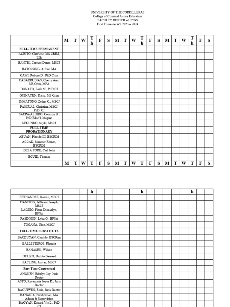 Faculty Checklist (Uniform) | PDF | Legal Education | Academic Degree