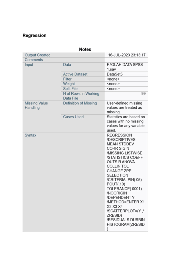 Comprehensive Regression Analysis Report | PDF | Errors And Residuals ...