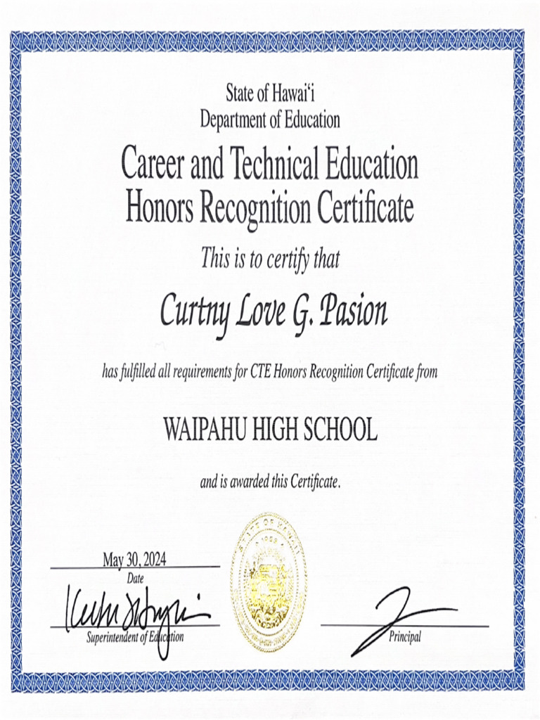 Cte Honors | PDF