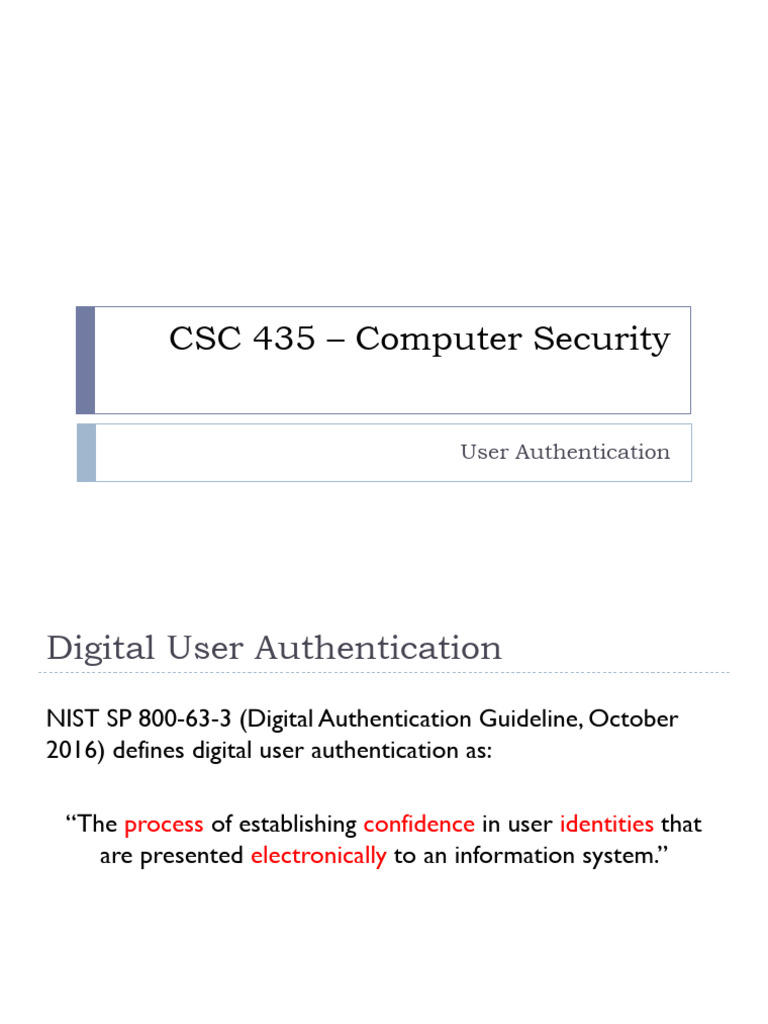 Handout 5 User Authentication Pdf Password Biometrics
