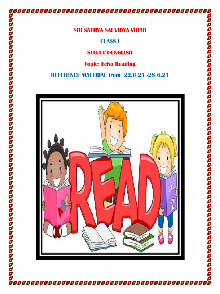 Class 1 Reference Material (22-06 To 28-06) | PDF