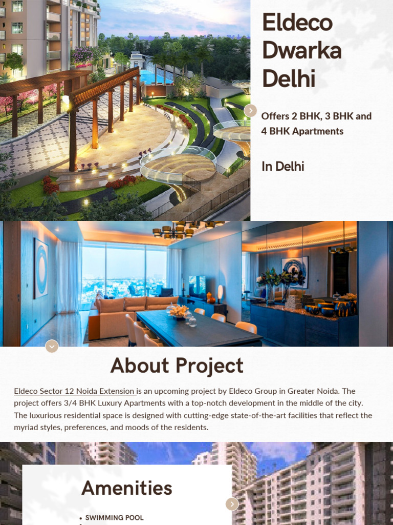 Eldeco Dwarka Delhi E-Brochure | PDF | Art
