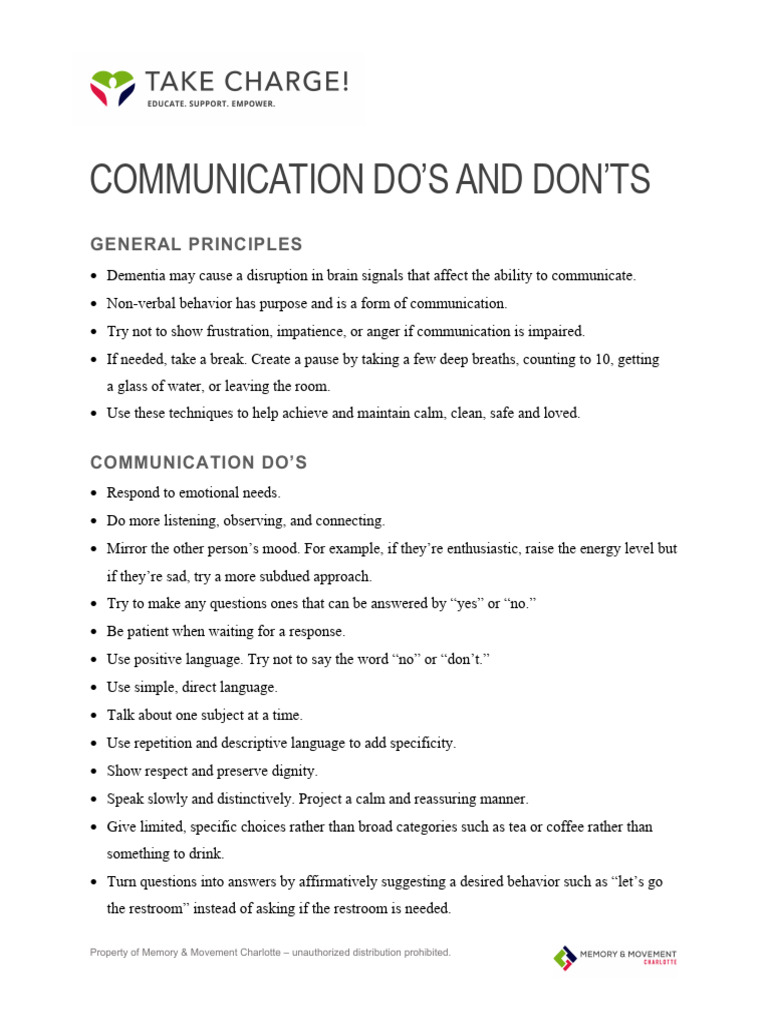 Communication Dos and Donts | PDF | Communication | Memory