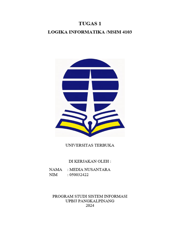 Tugas 2 Logika Informatika (MSIM4103) MEDIA NUSANTARA | PDF