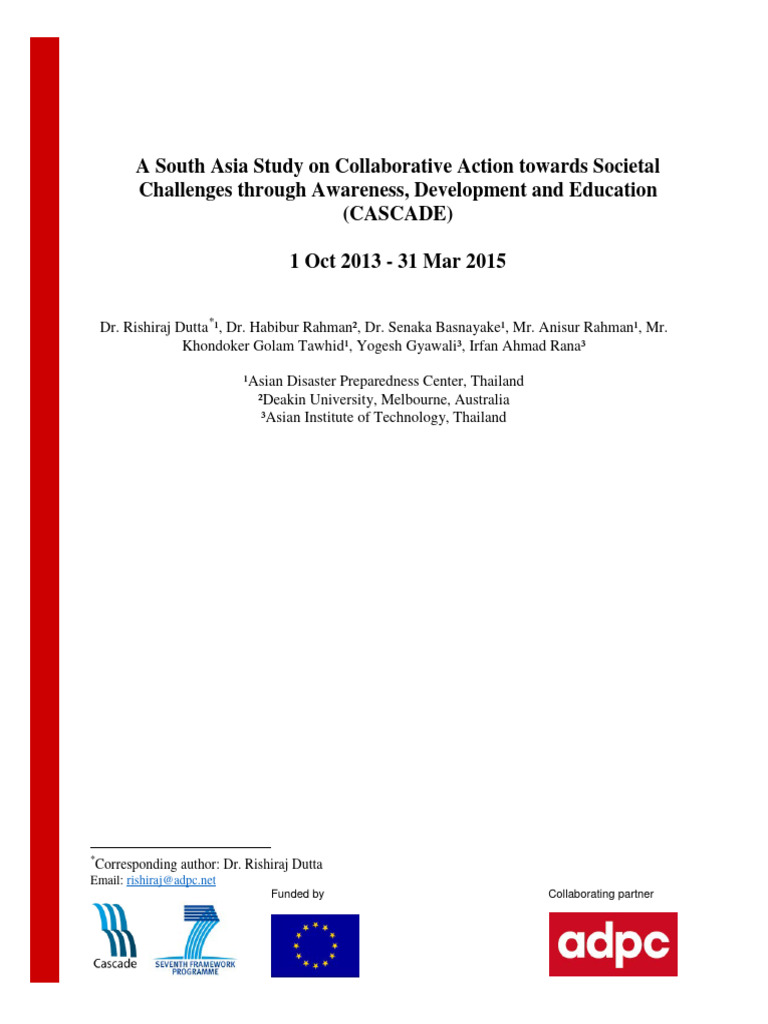 2015-aEUh83-ADPC-CASCADE Paper editSS (1) (1) | PDF | Sustainability ...