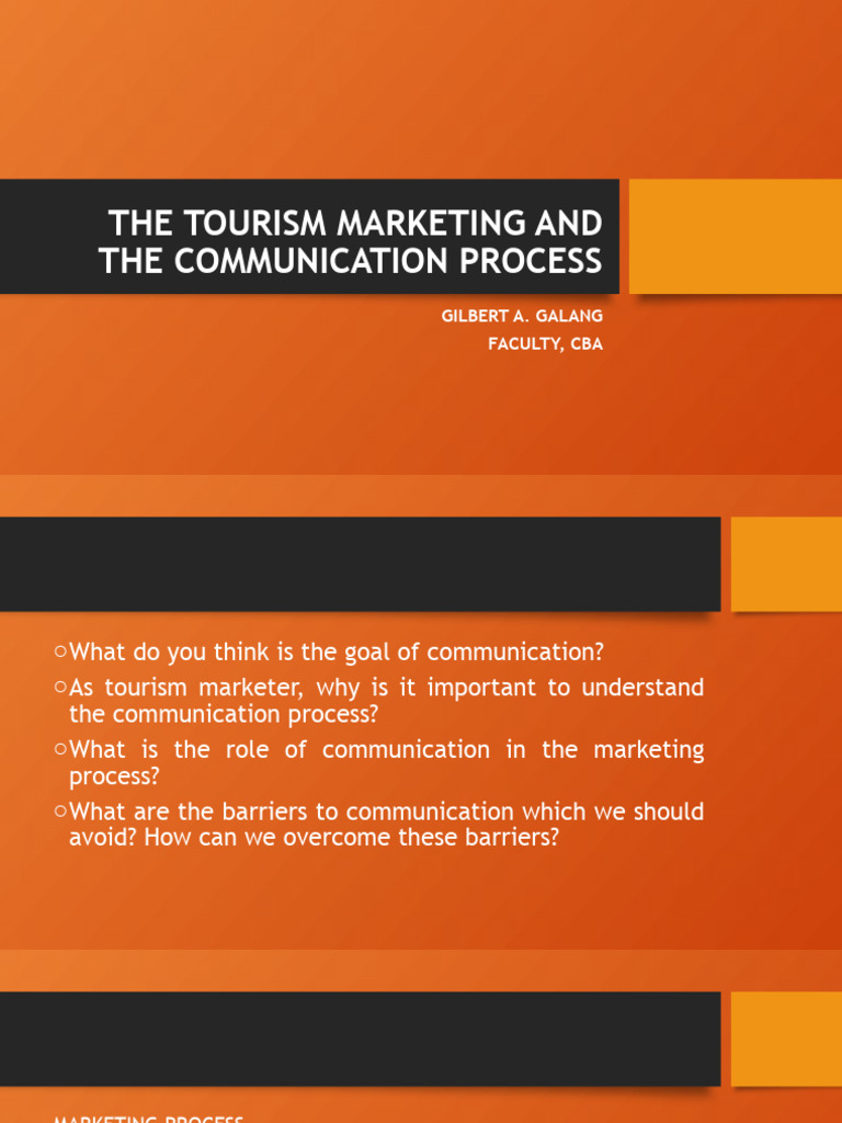 Lesson 4 THE TOURISM MARKETING AND THE COMMUNICATION PROCESS | PDF ...