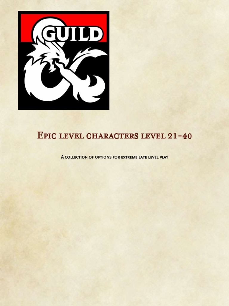 1557242-Epic Level Characters Level 21-40 Version 19 | PDF