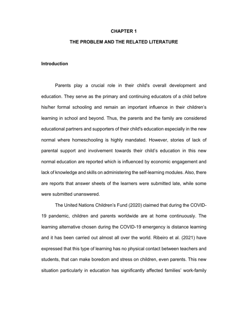 Sample Chapter 1 and 2 Qualitative | PDF | Learning | Distance Education