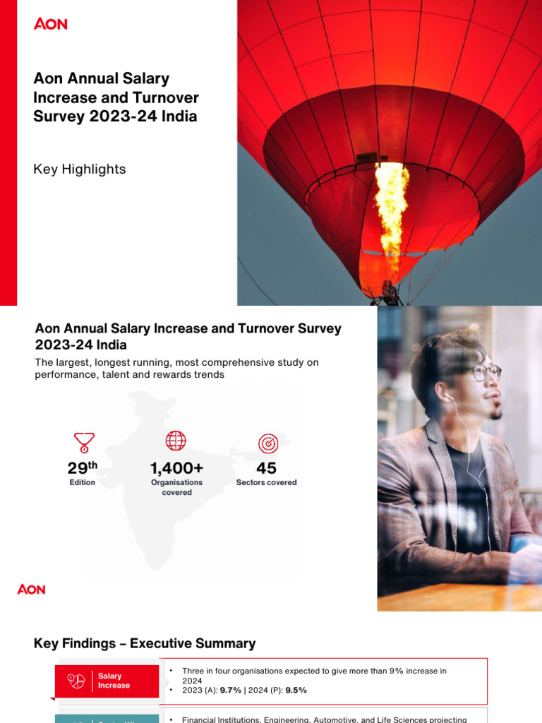 Aon Annual Salary Increase and Turnover Survey 2023-24 Phase II India Key Highlights | PDF ...
