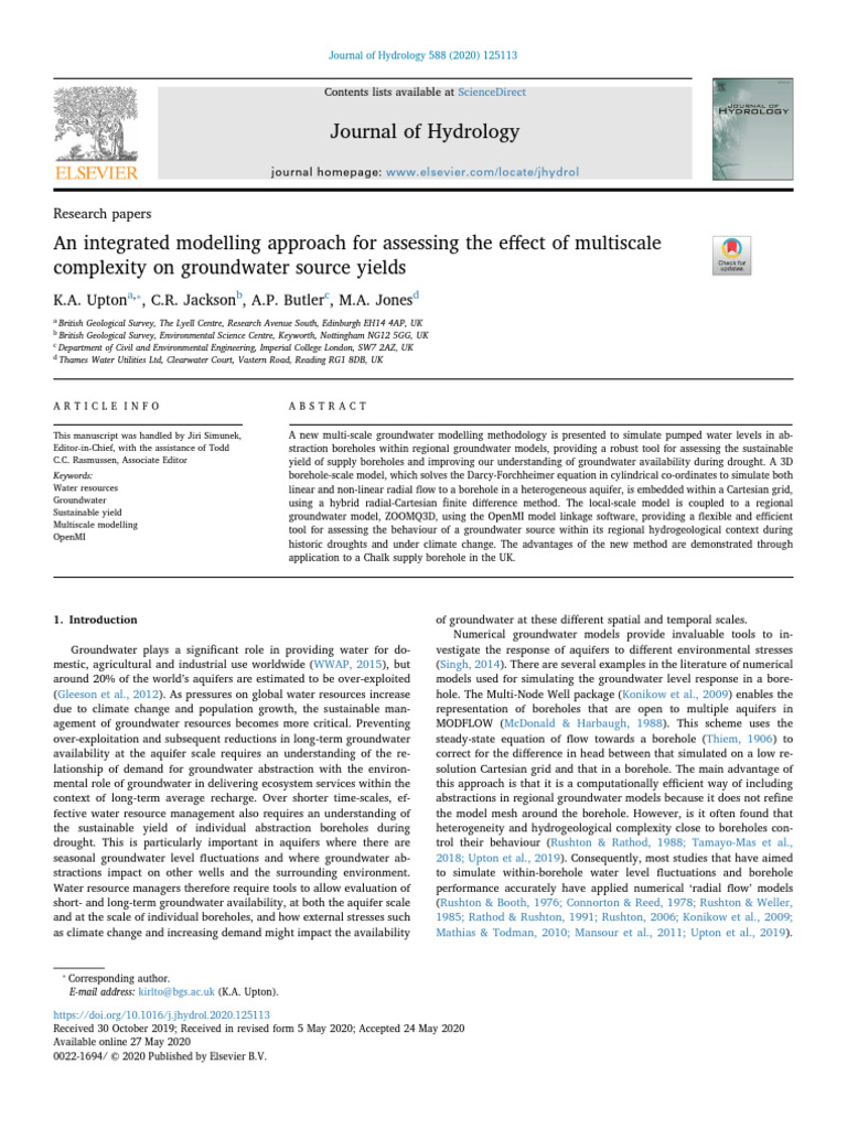 An Integrated Modelling Approach For Assessing The Effect Of Multiscale Complexity On