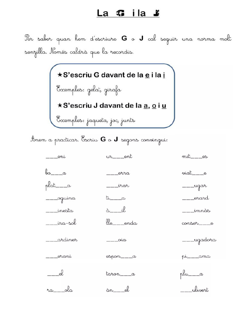 Fitxa J - G | PDF