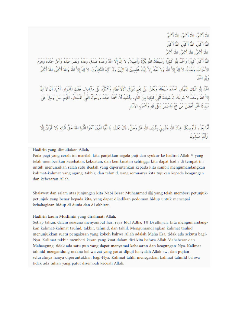 Khutbah Idul Adha 2 Pdf