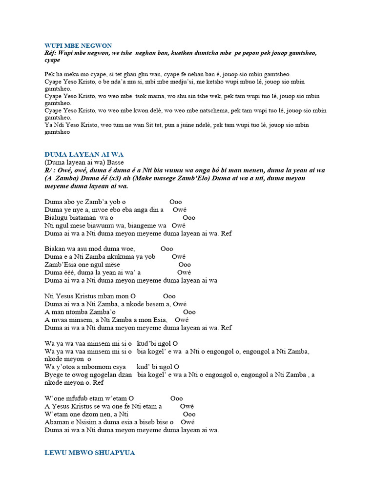 Duma Layean Ai Wa Lyrics Analysis | PDF | Foreign Language Studies