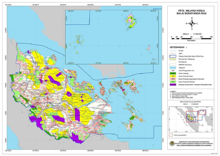Peta Wilayah Kerja BBKSDA Riau | PDF