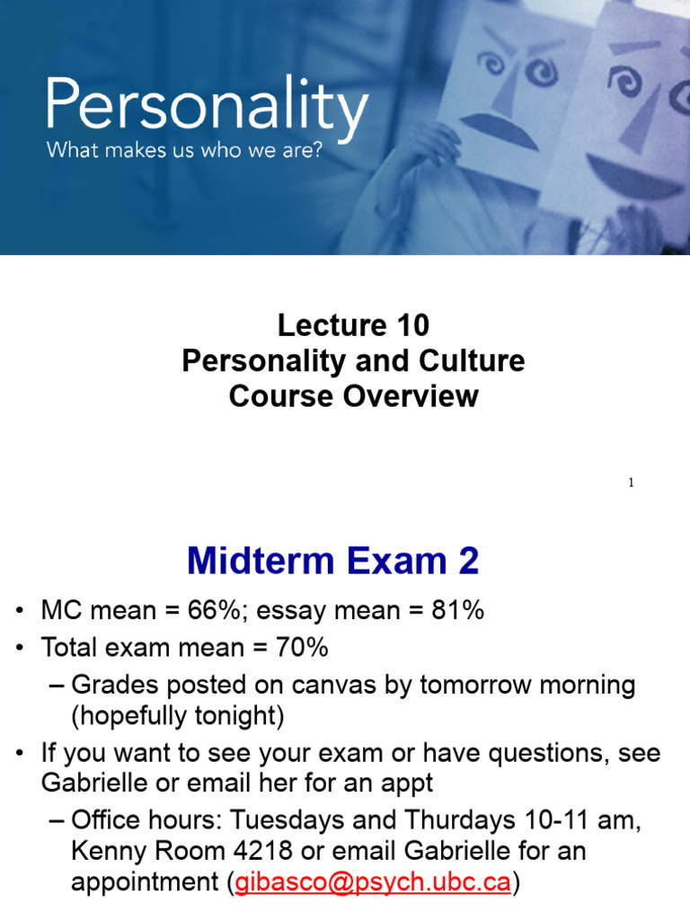 Lecture 10 - Culture and Course Overview | PDF | Extraversion And ...