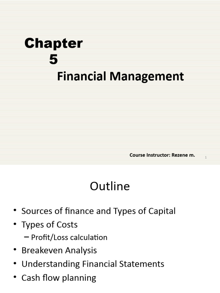 Chapter 5 Financial Management | Download Free PDF | Business | Economics