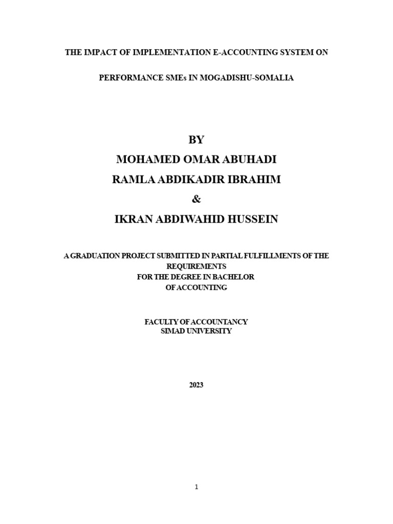 E Accounting SU | PDF | Questionnaire | Small And Medium Sized Enterprises