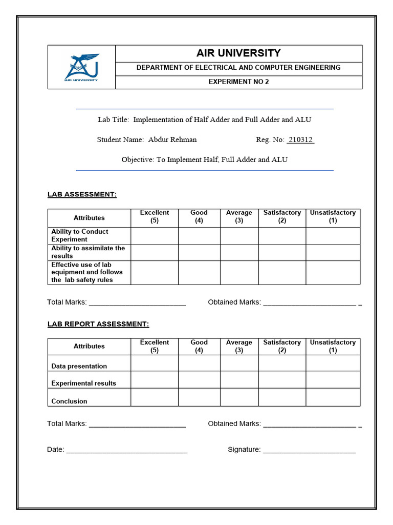 Lab 2 Pdf Digital Electronics Computer Architecture
