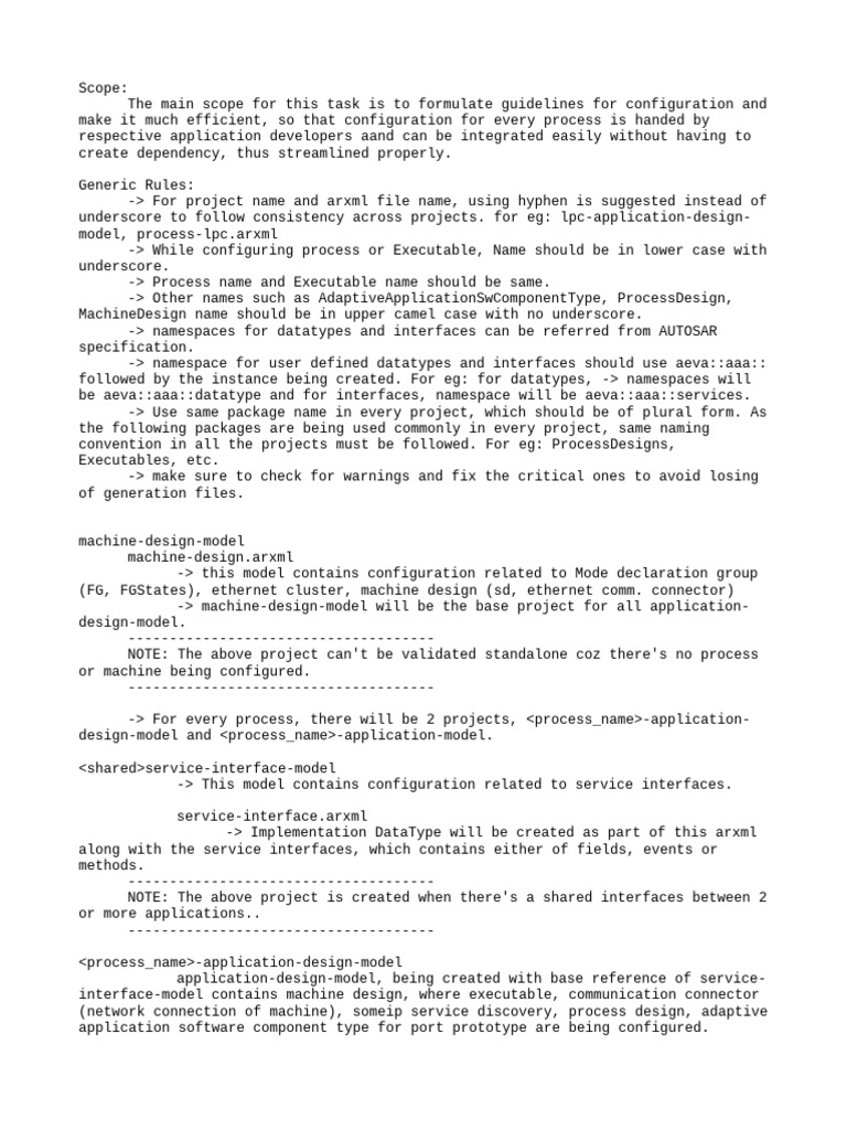 Guidelines For Arxml | PDF | Process (Computing) | Xml