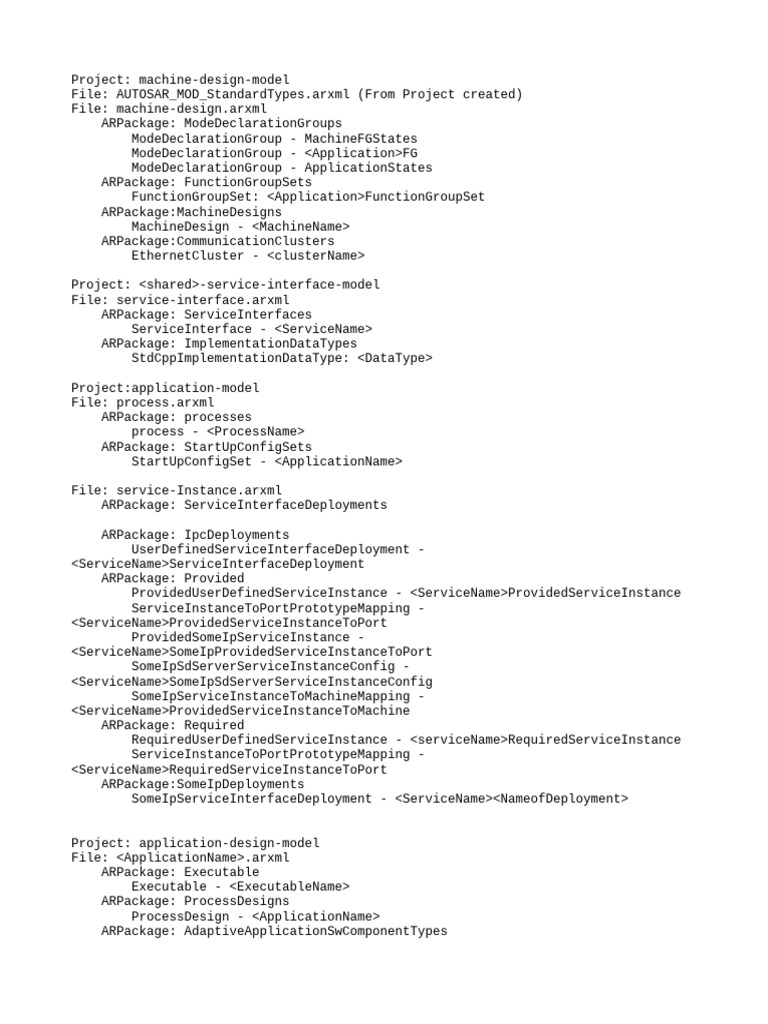 arxml guidelines | PDF | Data Management | Software Development